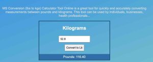 KG to LBS Converter | MarsScreen Tool Online - Oct 2025
